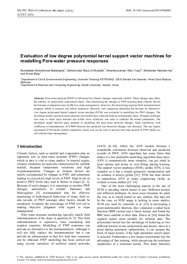 (PDF) Evaluation of low degree polynomial kernel support vector machines for modelling Pore ...