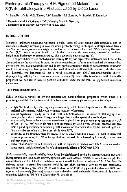 (PDF) Photodynamic Therapy of B16 Pigmented Melanoma with Si(IV ...