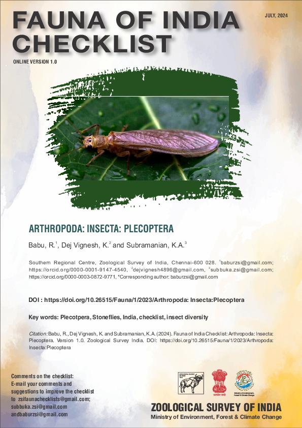 (PDF) Plecoptera (Insecta) Checklist of India