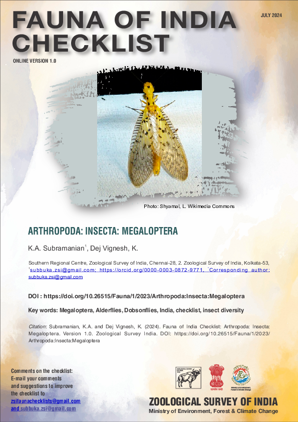 (PDF) Megaloptera (Insecta) Checklist of India