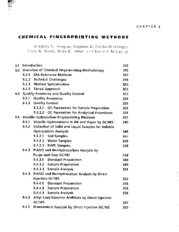 (PDF) Chemical Fingerprinting Methods