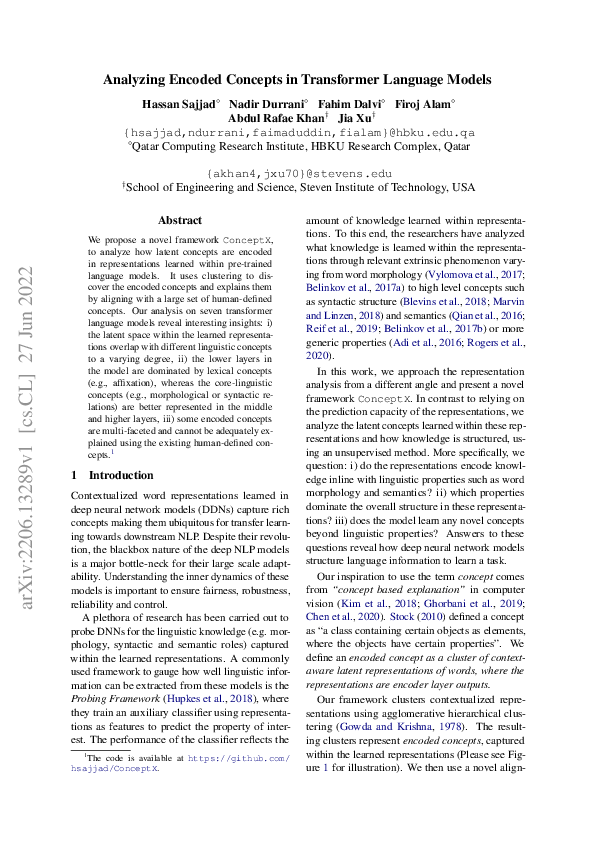(PDF) Analyzing Encoded Concepts in Transformer Language Models