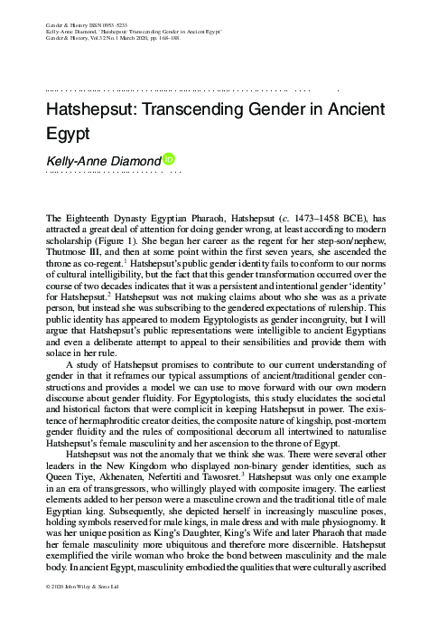 (PDF) Hatshepsut: Transcending Gender in Ancient Egypt