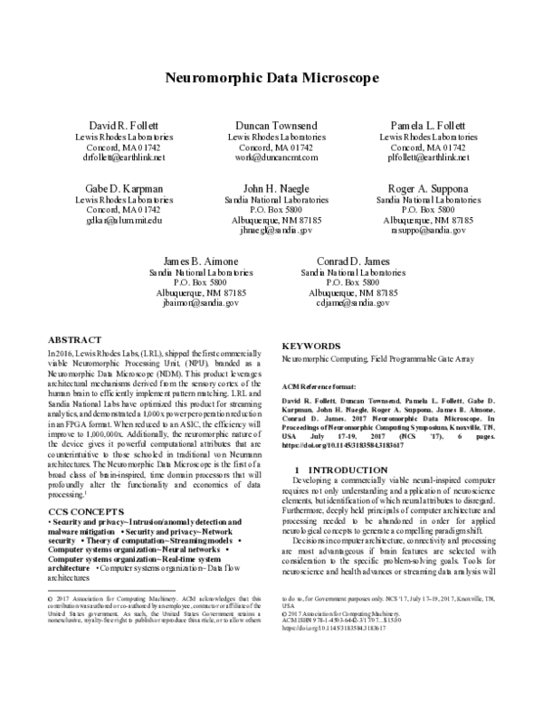 (PDF) Neuromorphic data microscope