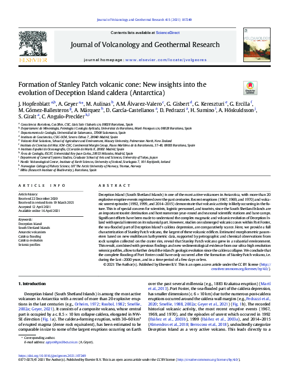 (PDF) Formation of Stanley Patch volcanic cone: New insights into the ...
