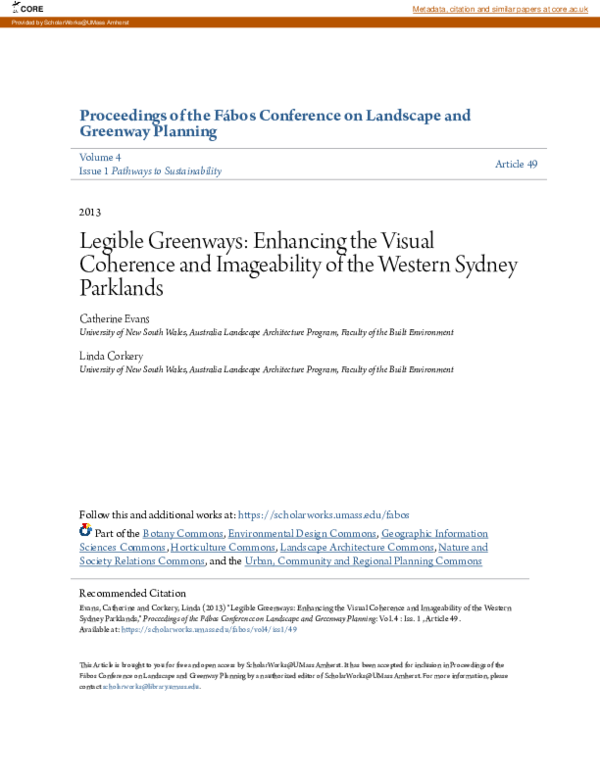 (PDF) Legible Greenways: Enhancing the Visual Coherence and ...