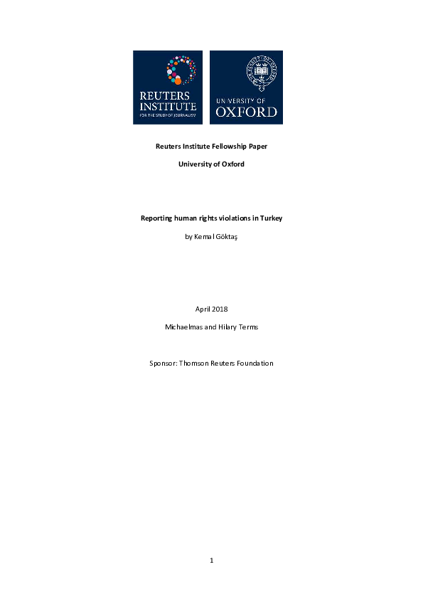(PDF) Reporting human rights violations in Turkey