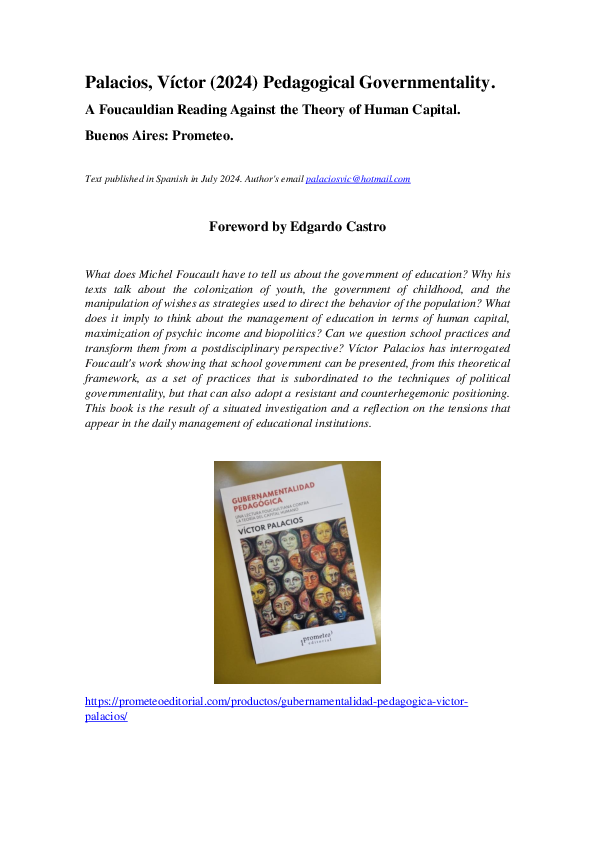 (PDF) Pedagogical Governmentality. A Foucauldian Reading Against the ...