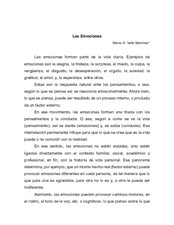 (PDF) Las Emociones