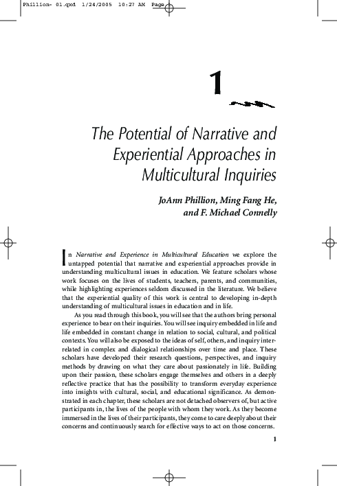 (PDF) The Potential of Narrative and Experiential Approaches in ...