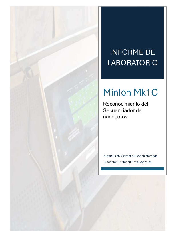 (PDF) Secuenciador de nanoporos (Nanopore sequencing) MinIon Mk1C