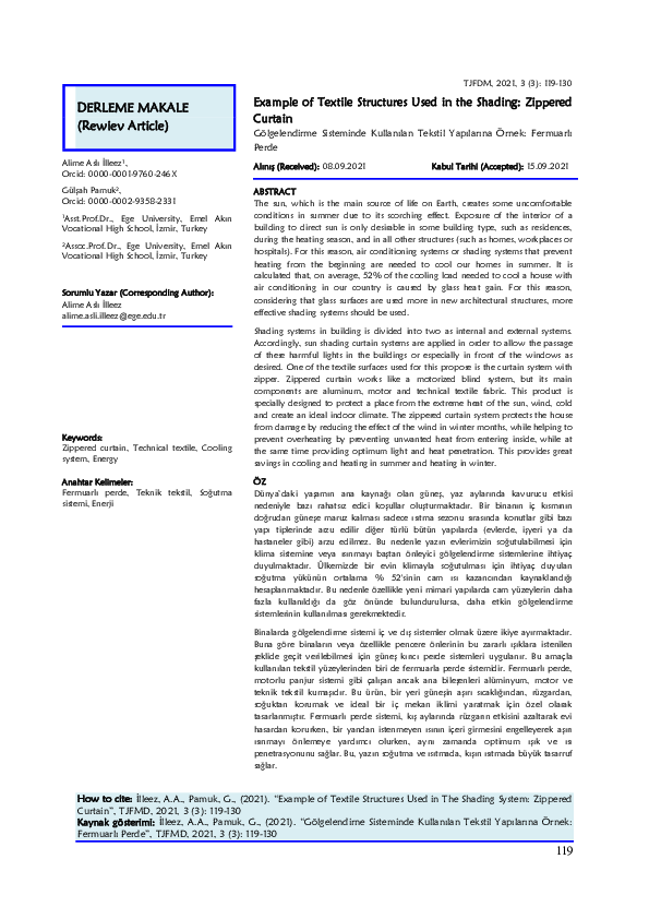 (PDF) Example of Textile Structures Used in the Shading System ...