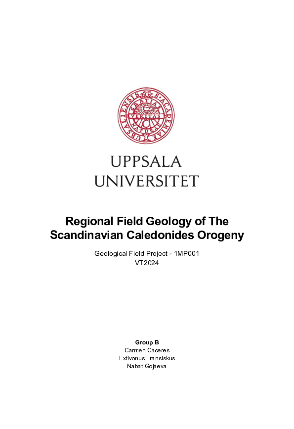 (PDF) Regional Field Geology of The Scandinavian Caledonides Orogeny