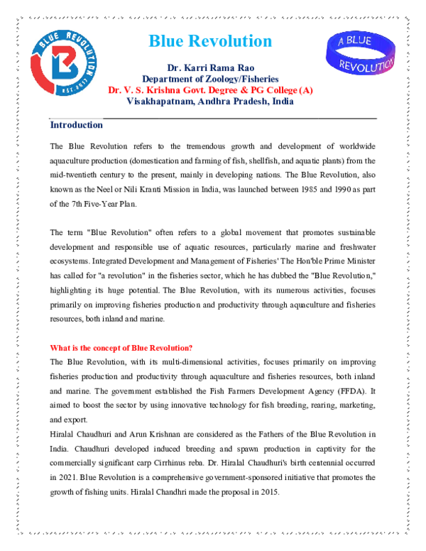 (PDF) Blue Revolution