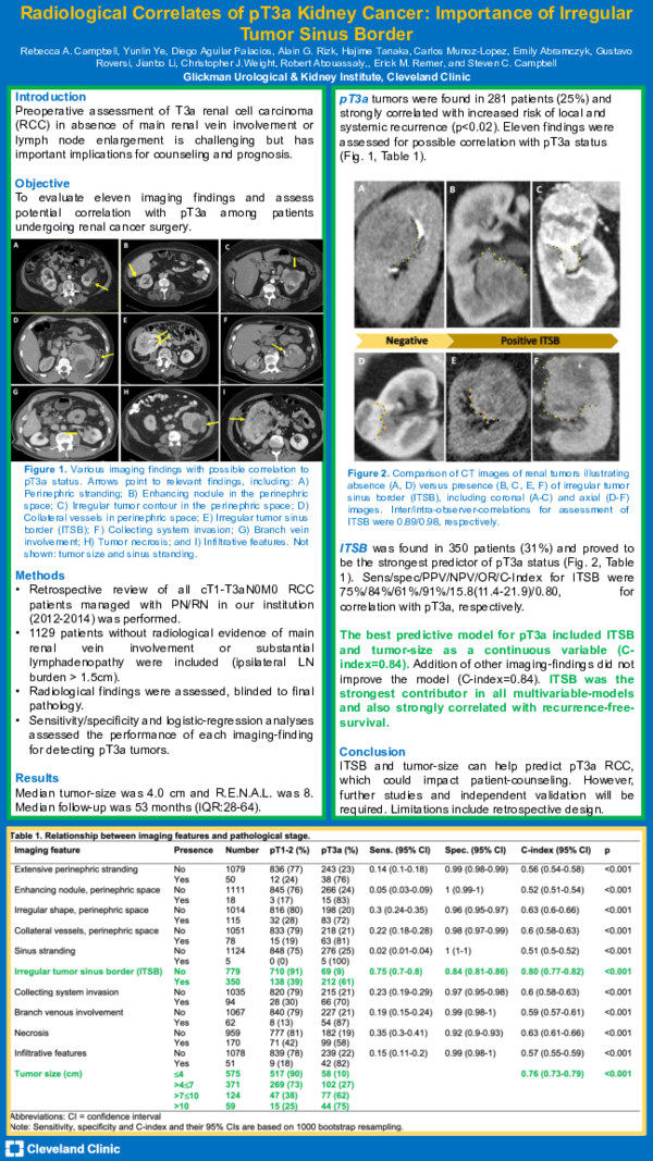 (PDF) Radiological Correlates of pT3a Kidney Cancer: Importance of ...