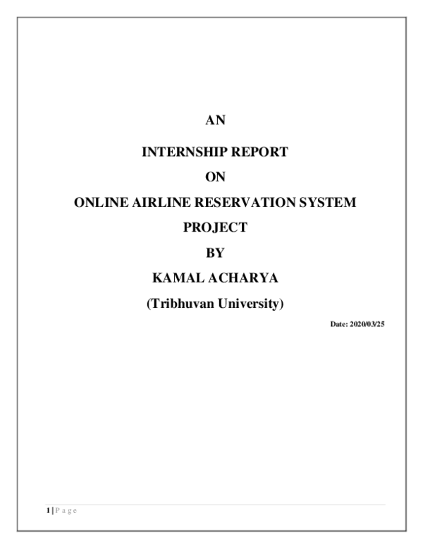 (PDF) Online airline reservation system project report