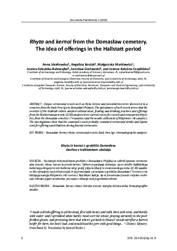 (PDF) Rhyta and kernoi from the Domasław cemetery. The idea of ...