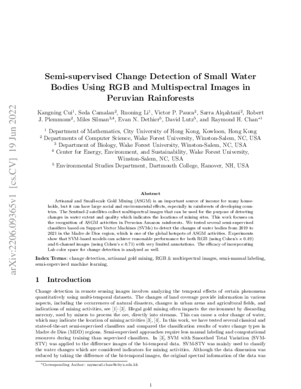 (PDF) Semi-Supervised Change Detection Of Small Water Bodies Using Rgb And Multispectral Images ...