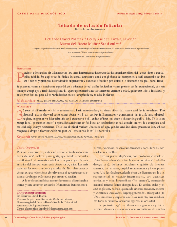 (PDF) Tétrada de oclusión folicular