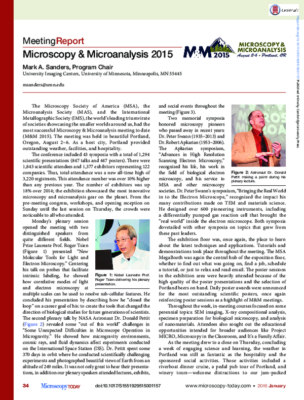 (PDF) Microscopy & Microanalysis 2015