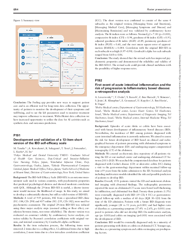 (PDF) P191 Development and validation of a 13-item short version of the IBD self-efficacy scale