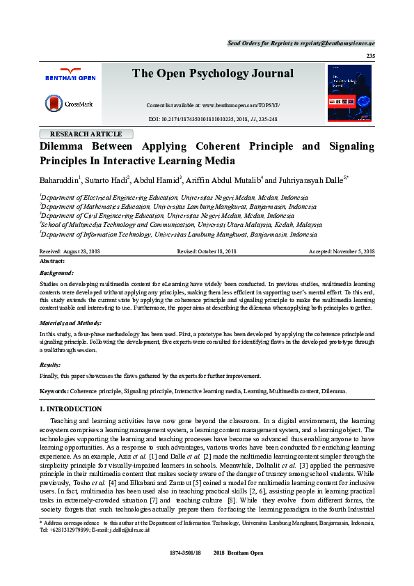 (PDF) Dilemma Between Applying Coherent Principle and Signaling ...