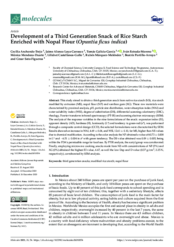 (PDF) Development of a Third Generation Snack of Rice Starch Enriched ...