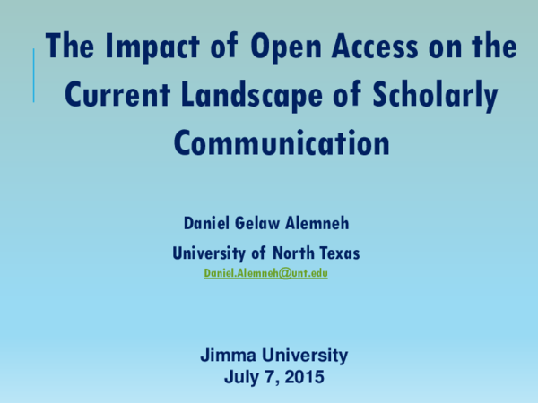 (PDF) The Impact of Open Access on the Current Landscape of Scholarly ...