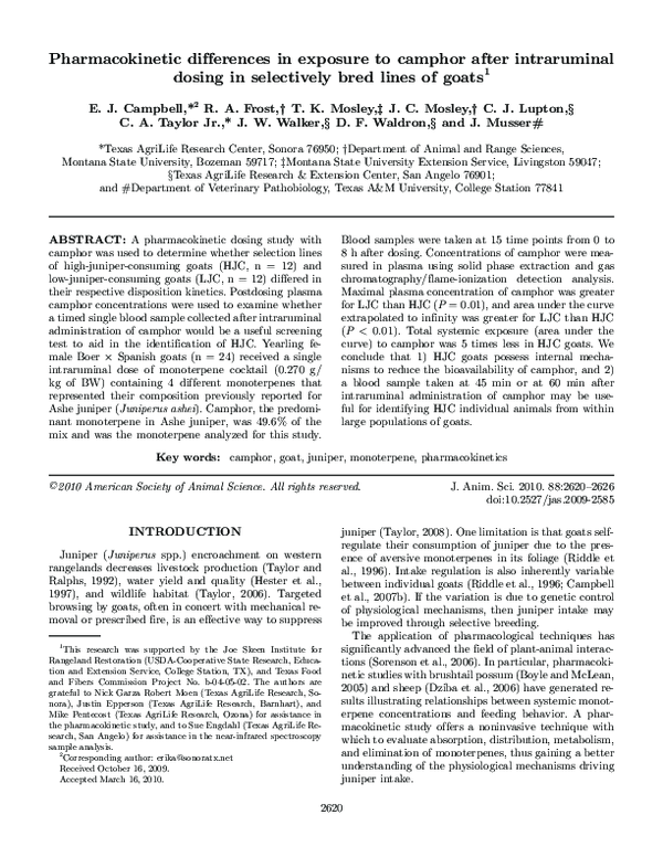 (PDF) Pharmacokinetic differences in exposure to camphor after ...