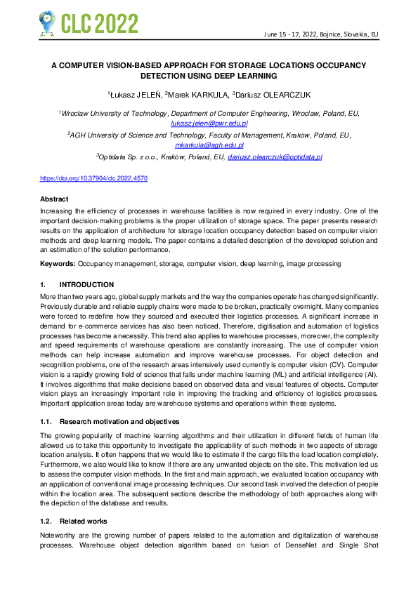 (PDF) A Computer Vision-Based Approach for Storage Locations Occupancy ...