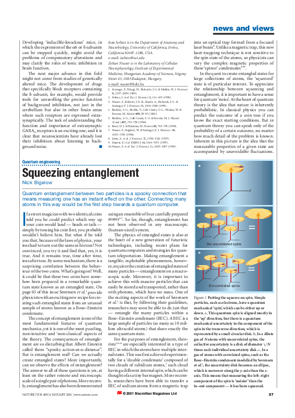 (PDF) Squeezing entanglement