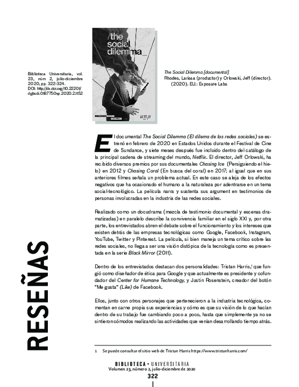 (PDF) The Social Dilemma