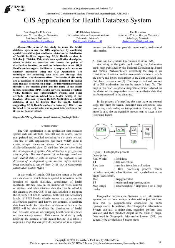 (PDF) GIS Application for Health Database System