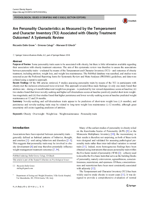 (PDF) Are Personality Characteristics as Measured by the Temperament ...