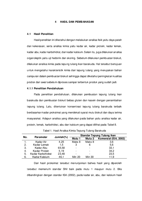 (PDF) Fortifikasi Tepung Tulang Ikan Barakuda(Sphyraena Barracuda) Sebagai Sumber Kalsium ...
