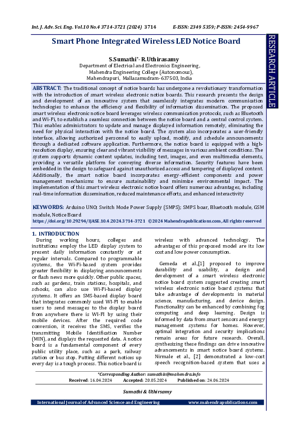 (PDF) Smart Phone Integrated Wireless LED Notice Board