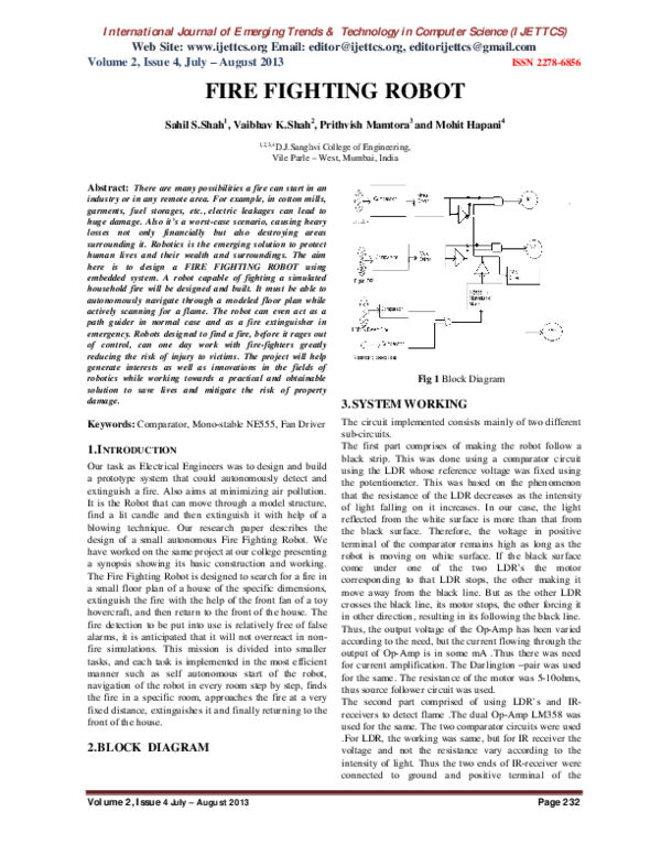(PDF) Fire Fighting Robot