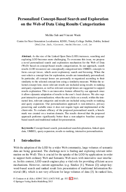 (PDF) Personalized Concept-Based Search and Exploration on the Web of Data Using Results ...