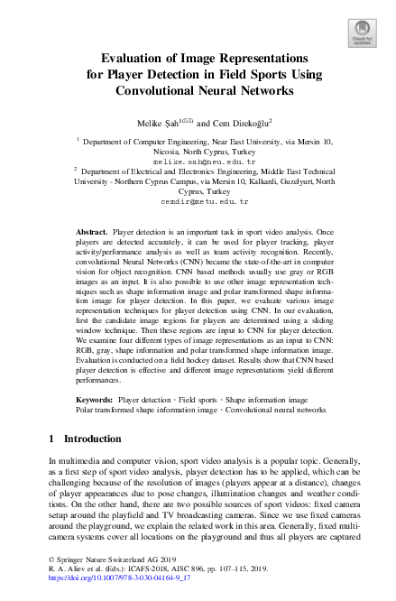 (PDF) Evaluation of Image Representations for Player Detection in Field Sports Using ...