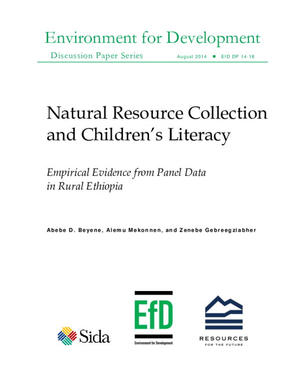 (PDF) Natural Resource Collection and Children’s Literacy: Empirical ...