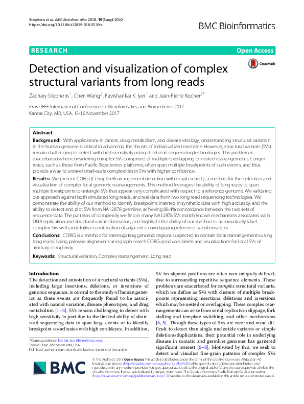 (PDF) Detection and visualization of complex structural variants from ...