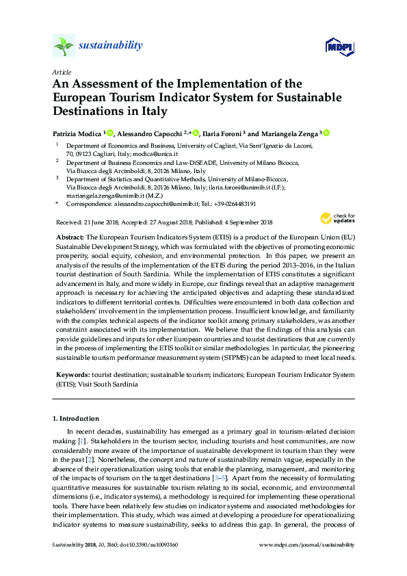 (PDF) An Assessment of the Implementation of the European Tourism ...