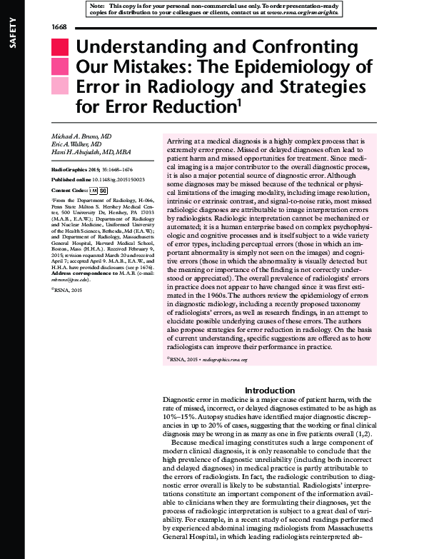 (PDF) Understanding and Confronting Our Mistakes: The Epidemiology of ...