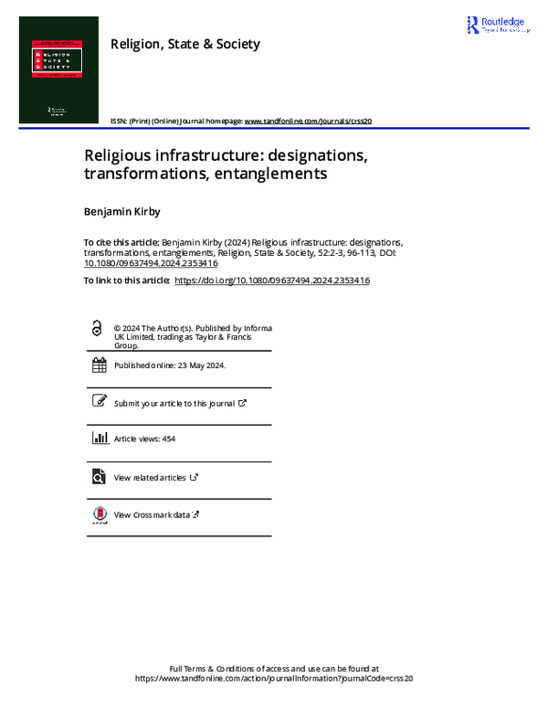 (PDF) Religious infrastructure: designations, transformations ...