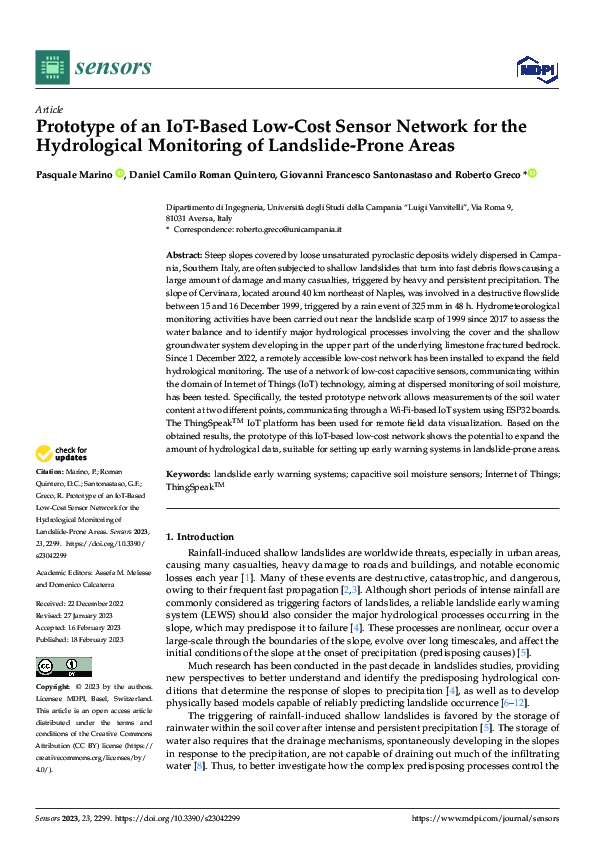 (PDF) Prototype of an IoT-Based Low-Cost Sensor Network for the Hydrological Monitoring of ...