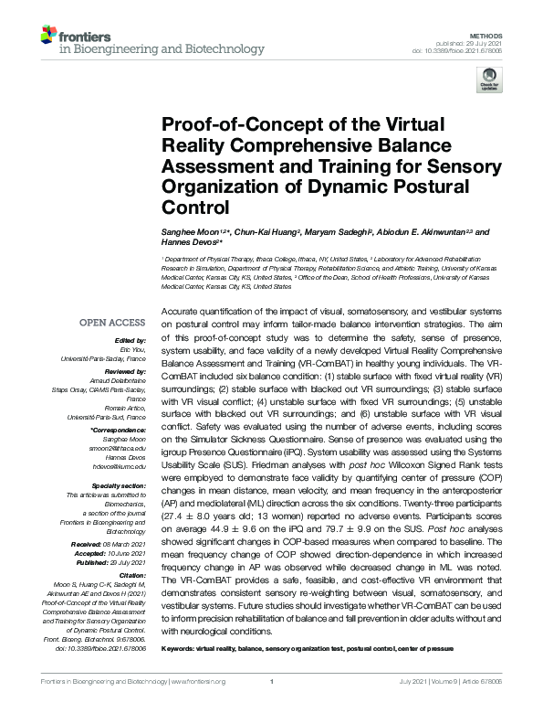 (PDF) Proof-of-Concept of the Virtual Reality Comprehensive Balance ...