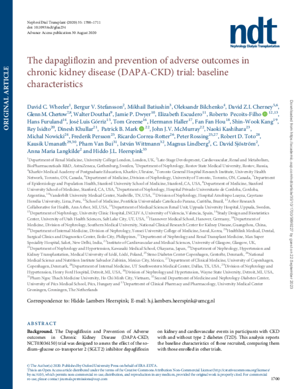 (PDF) The dapagliflozin and prevention of adverse outcomes in chronic ...