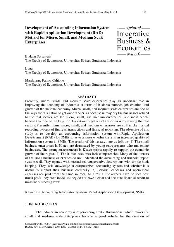 (PDF) Development of Accounting Information System with Rapid Application Development (RAD ...