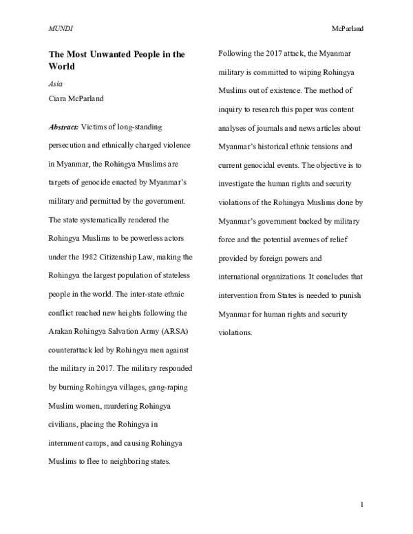 (PDF) The Most Unwanted People in the World