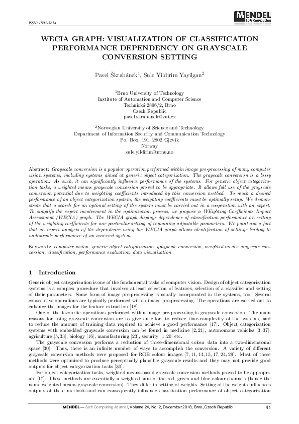 (PDF) WECIA Graph: Visualization of Classification Performance Dependency on Grayscale ...